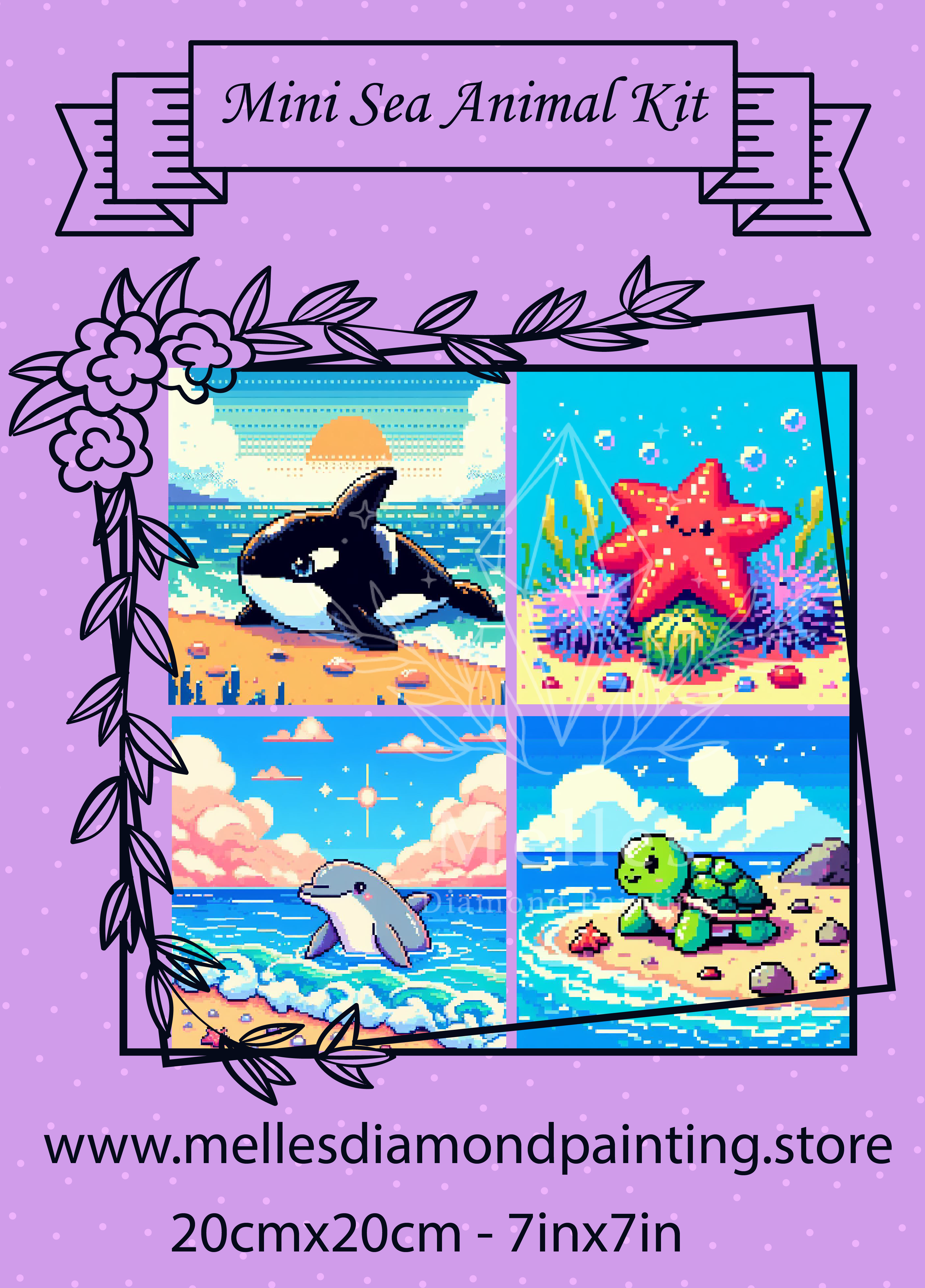 Mini Sea Animals Kit – Melles Diamond Painting